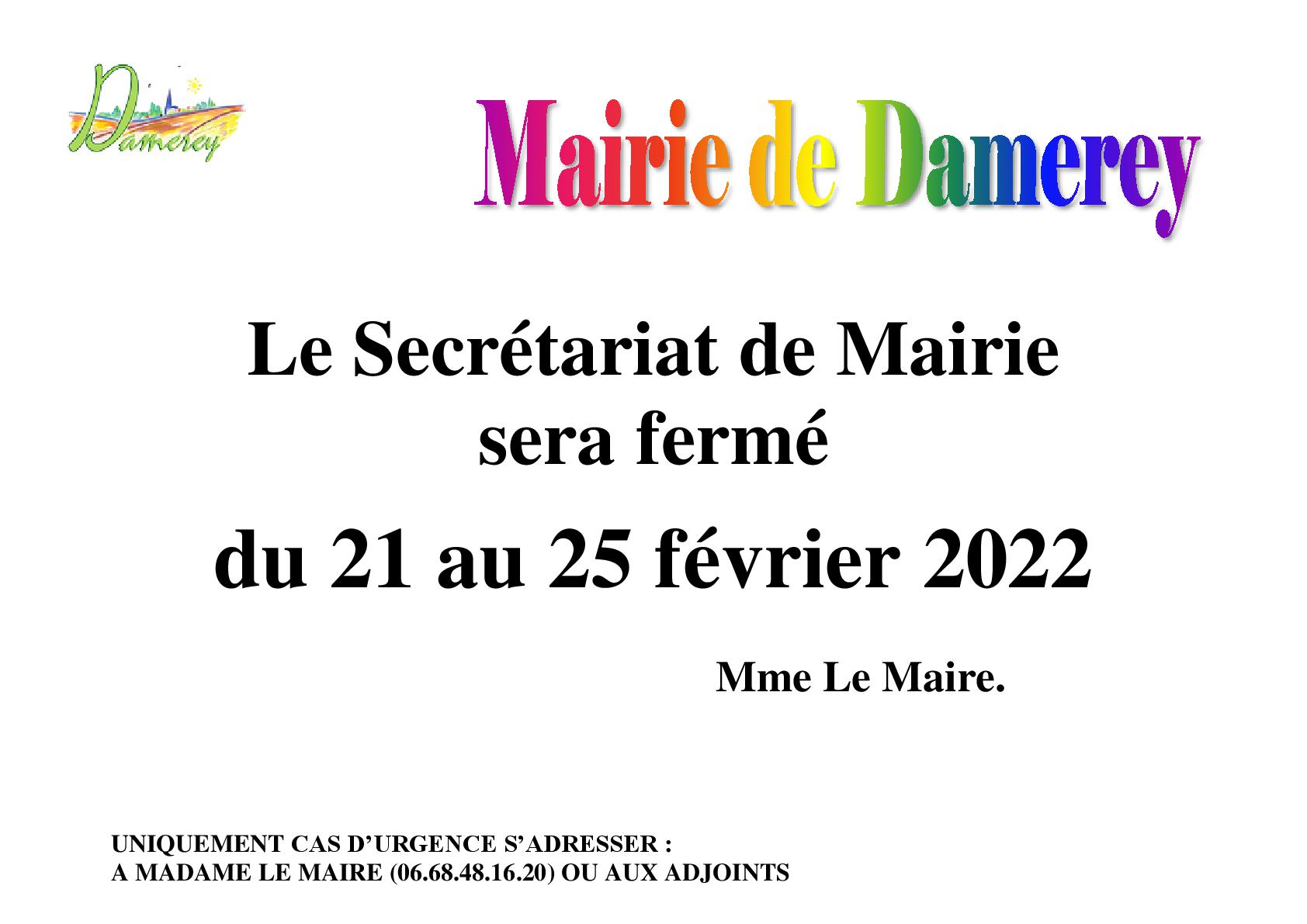 Titre de la page d'accueil de mon site | Mairie de Damerey